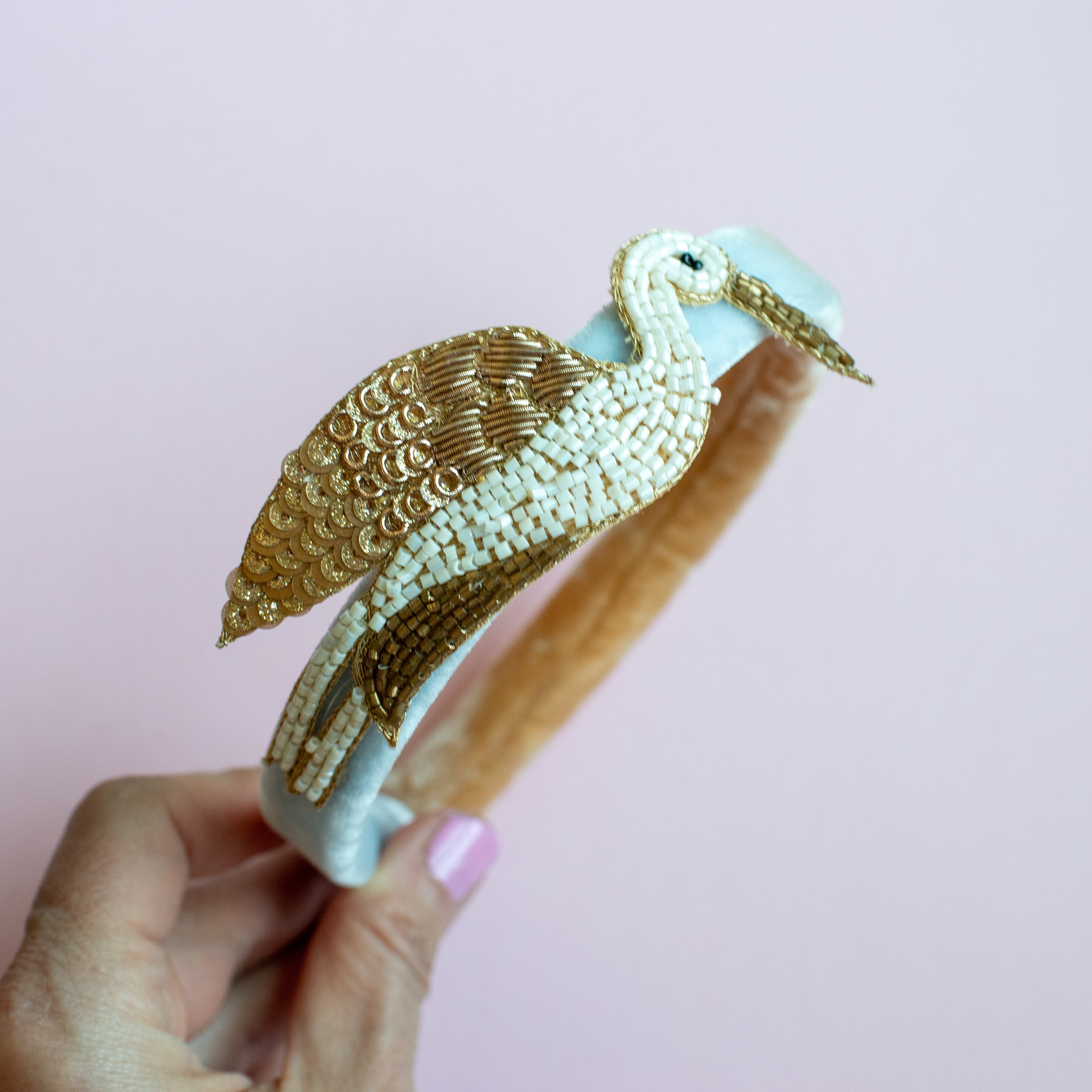 Heron | Beaded Bird Headbands – Fig & Moss