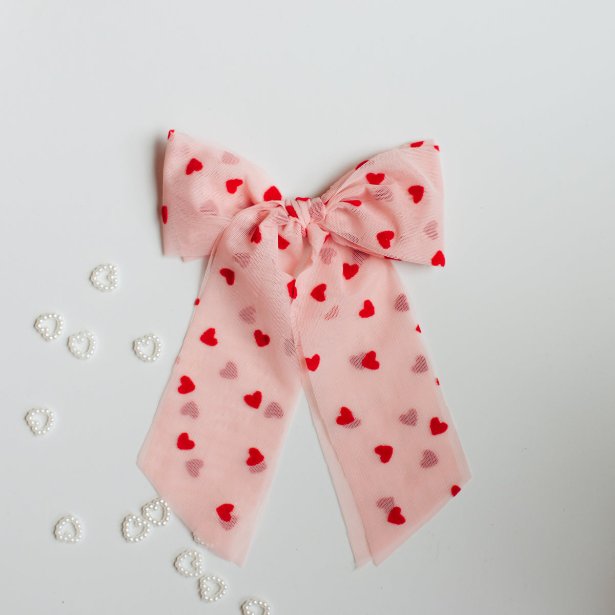 Flocked Hearts | Tulle Bows – Fig & Moss